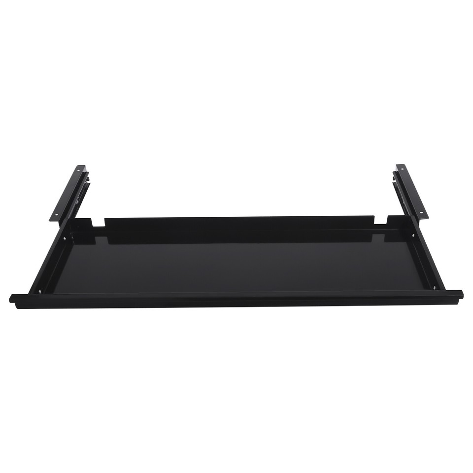 Slide Out Under Desk Keyboard Tray Pull Out Keyboard Drawer Shelf Space ...
