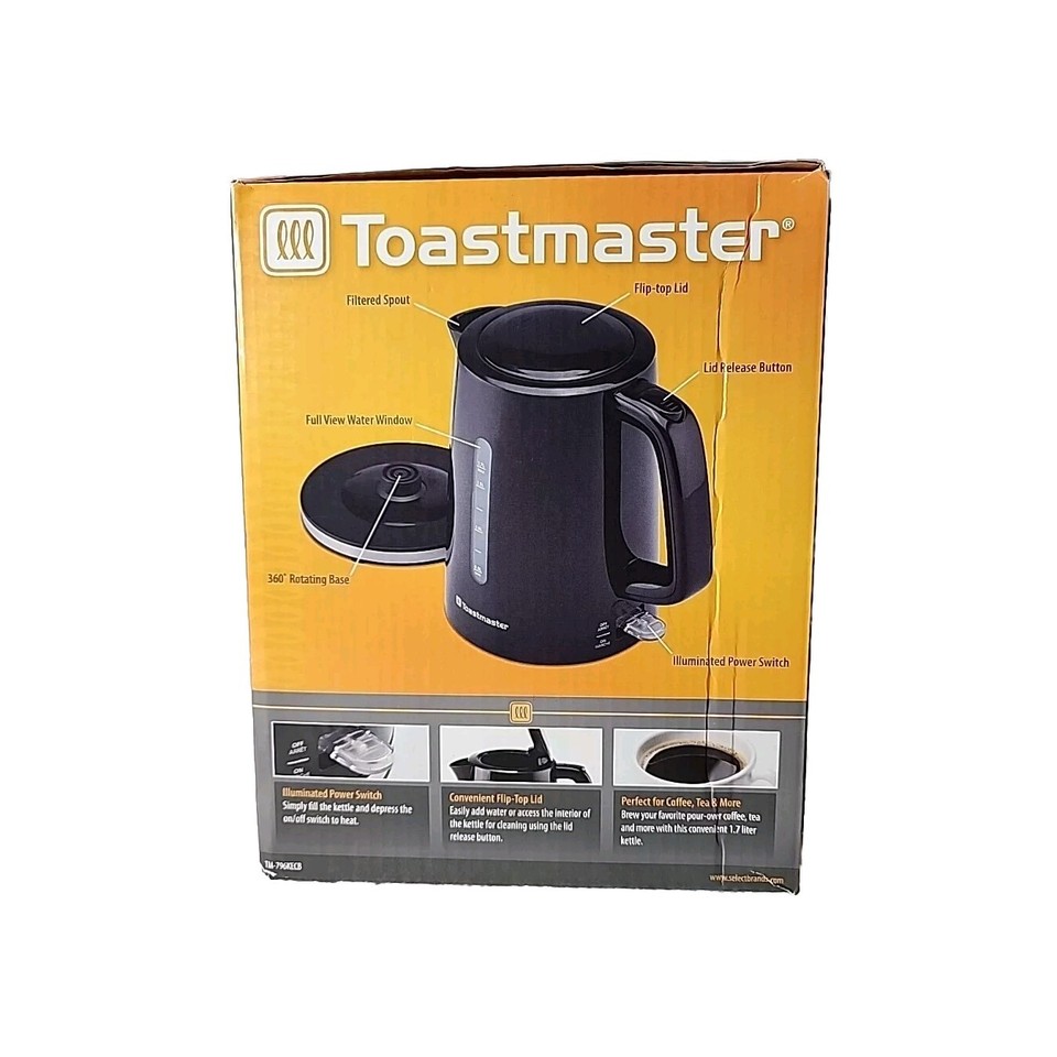 Toastmaster 1.7 Liter Kettle, Black *New* TM-796KECB | eBay