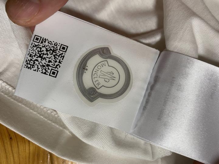 MONCLER Logo T-shirt XS White Brand New Unused with QR Code ...