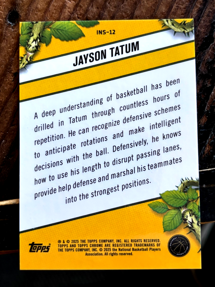 2024-25 Jayson Tatum /50 Gold Topps Chrome Instinct Celtics INS-12 | eBay