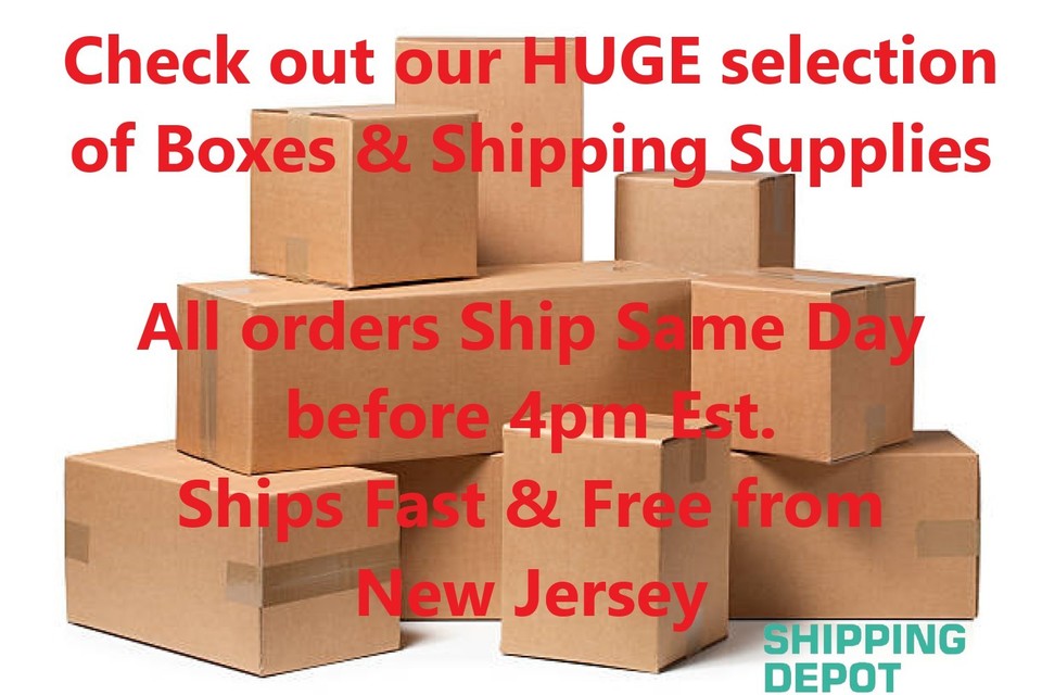 50 Pack Corrugated Moving Shipping Boxes 6x5x4 Cardboard Mailing ...