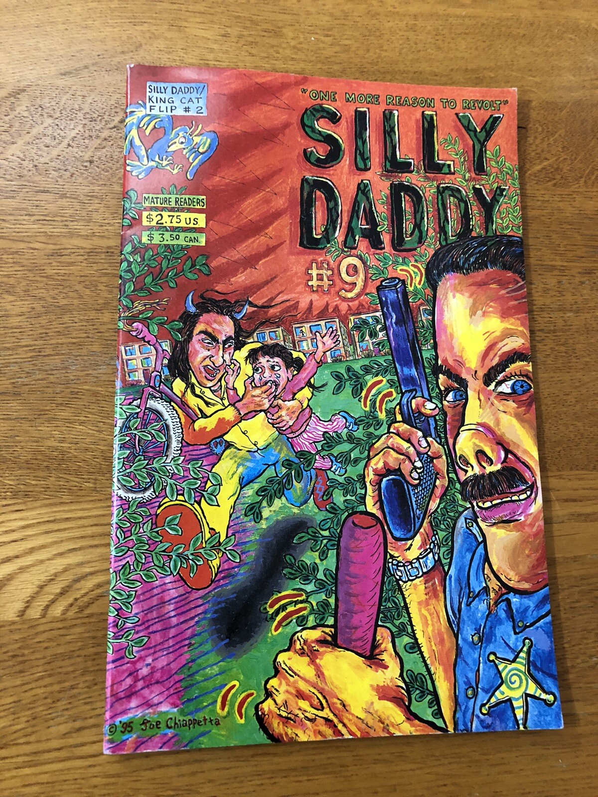 1995 SILLY DADDY #9 / KING CAT JOE CHIAPPETTA FLIP COMIC RARE MATURE ...