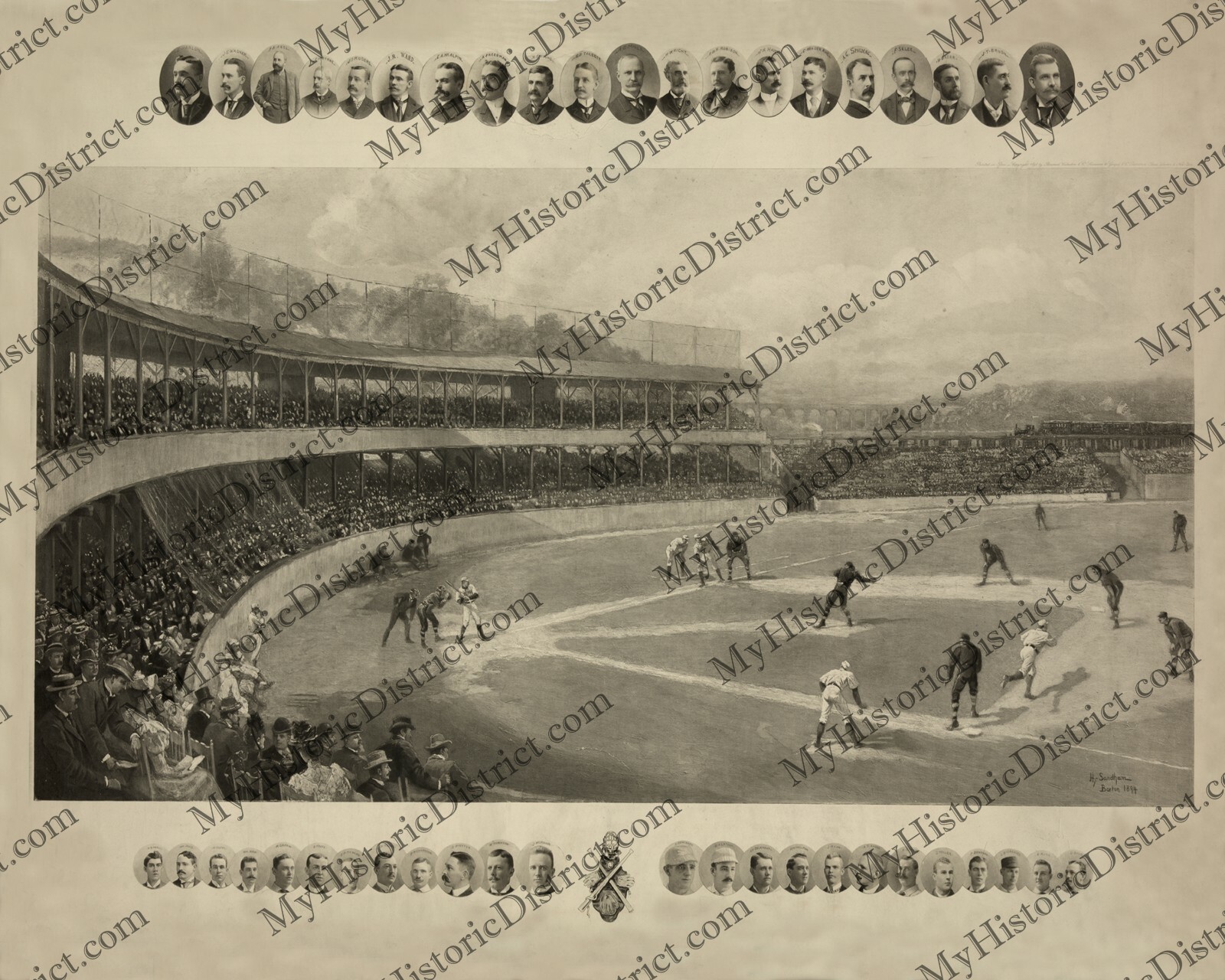 Baseball Print 1896 Historic Antique Vintage Photo Photo Reprint FREE ...