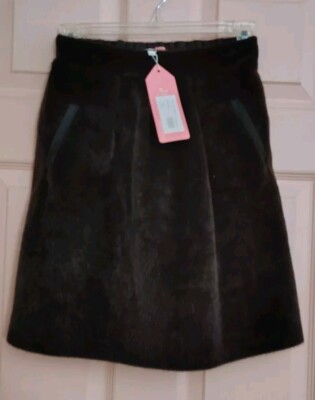 Brand New Junee Jr. Brown Size 10 Real Fur Girl Skirt | eBay