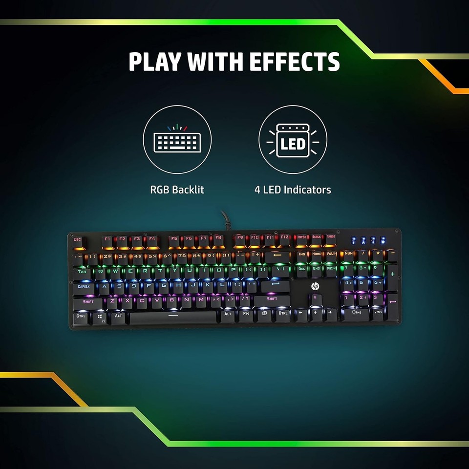 HP GK100 Mechanical Gaming Keyboard (SPANISH) | eBay