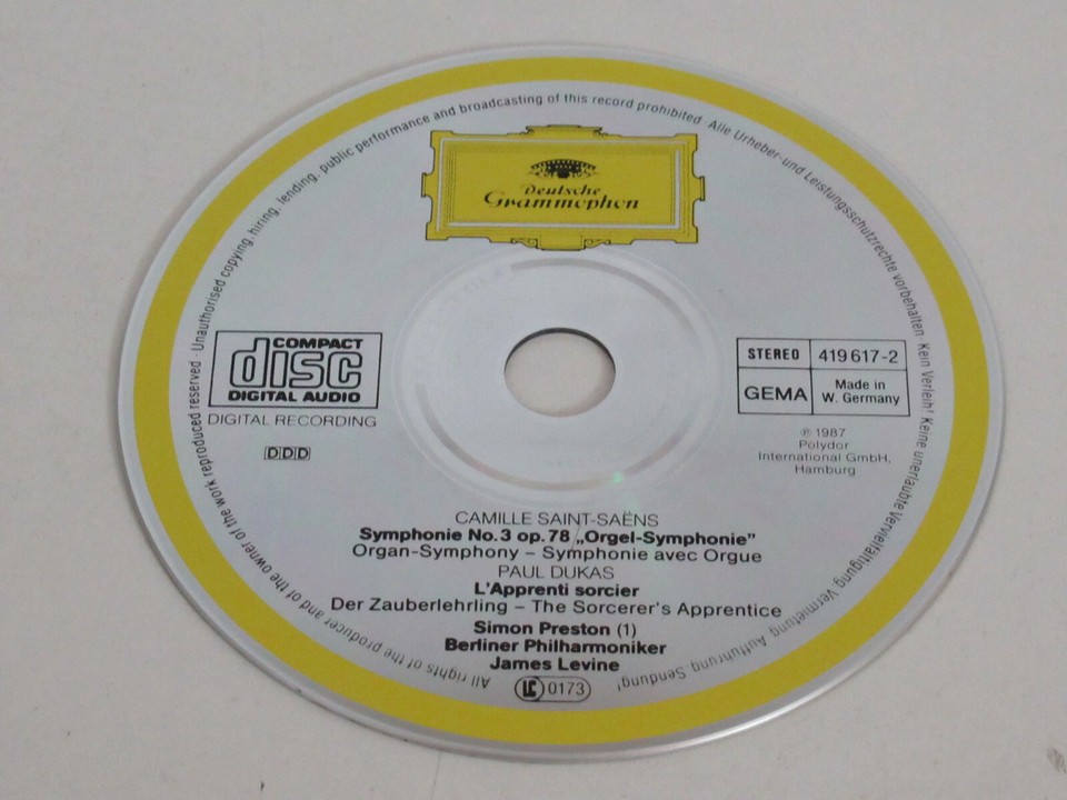 Saint-Saëns / Dukas ‎– " Orgel-Symphonie " / L'Apprenti Sorcier / Dg- – 419 | eBay