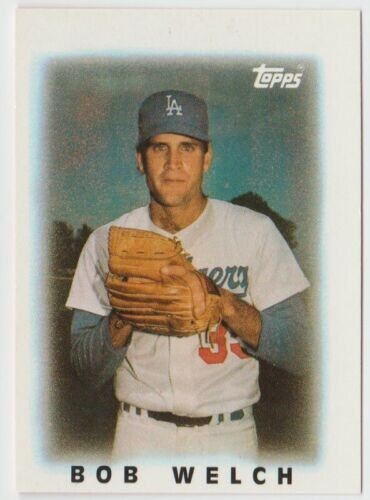 1986 Topps Mini Leader #48 Bob Welch Pitcher Los Angeles Dodgers FREE ...