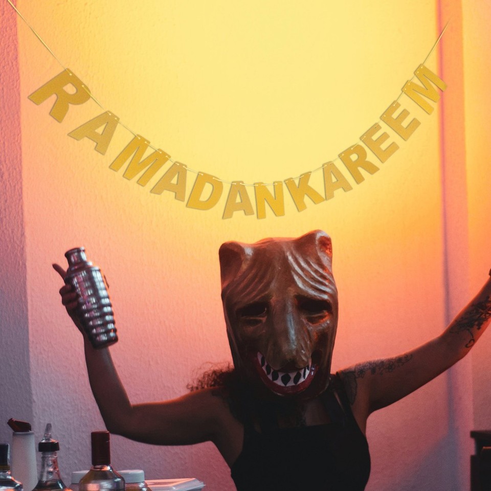 RAMADAN Banner Balloon Set Golden Glitter Banner Latex Balloons Muslim ...