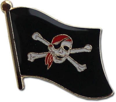 Wholesale Pack of 24 Jolly Roger Pirate Red Hat Flag Bike Hat Cap lapel ...