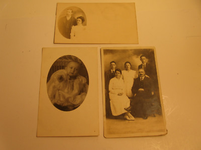 Three photo postcards of groups of people and baby circa 1905-1915 | eBay