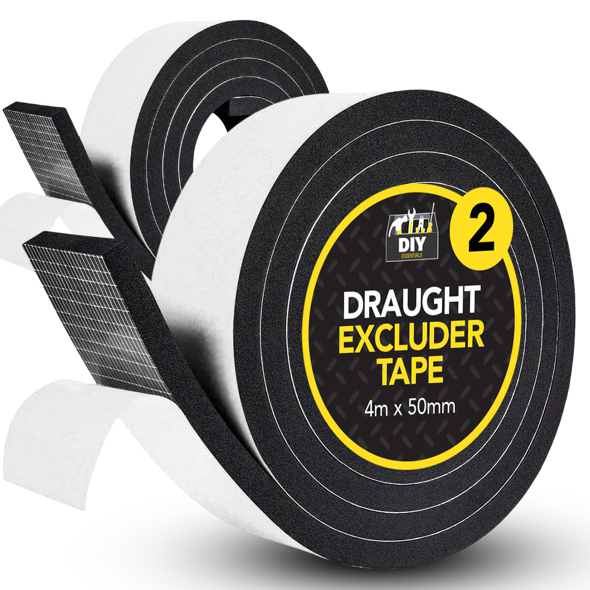 2x4M Foam Weather Strip Draught Excluder Tape Insulation Sticky Seal ...