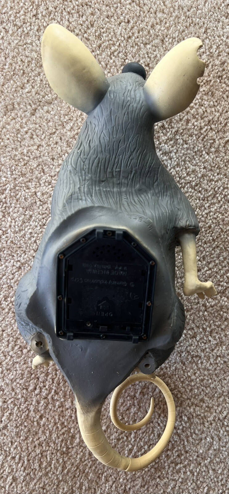 Gemmy Halloween Fat Rat 15" Talking Animated Burping PLEASE READ ...