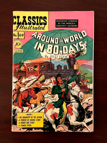 Classics Illustrated #69 (HRN 70) Around the World in 80 Days Jules Verne VG/FN | eBay