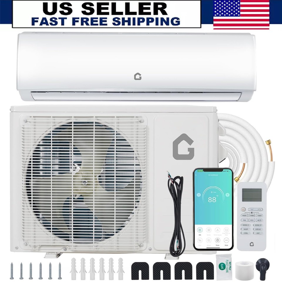 12000 BTU Mini Split Air Conditioner Ductless ,AC Unit 21 SEER2 Heat ...