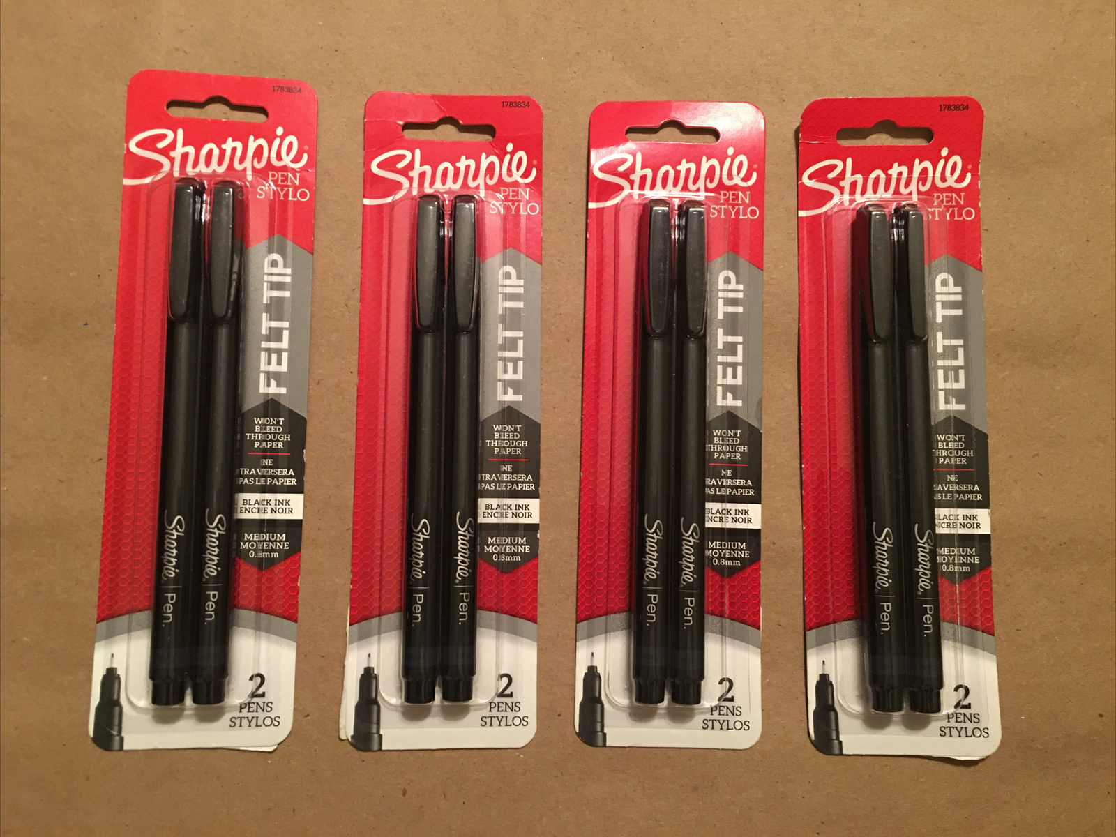 4 packs os 2 sharpie pen stylo felt tip | eBay