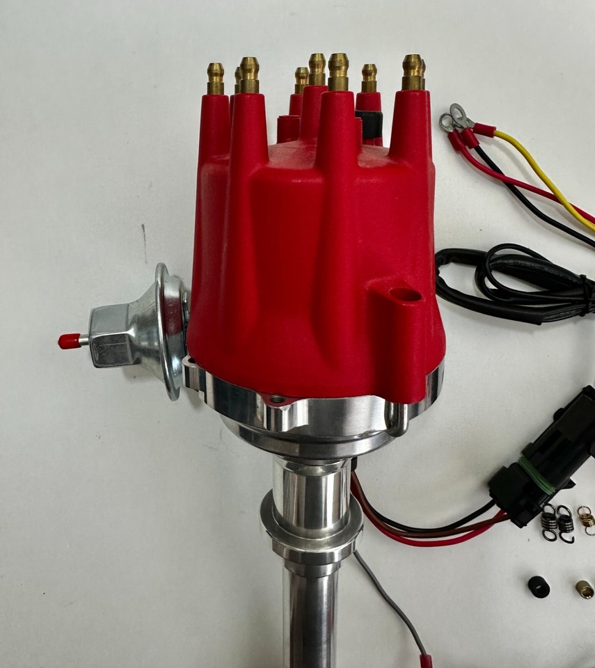 1966-1967 CADILLAC 429 7.0L RED Small Cap HEI Distributor + RED 45,000 ...