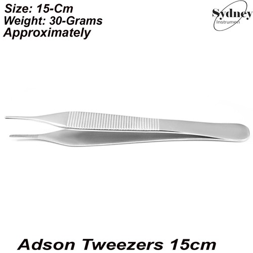 Dental Adson Tweezers Cotton Dressing Forceps Serrated Tip First Aid ...
