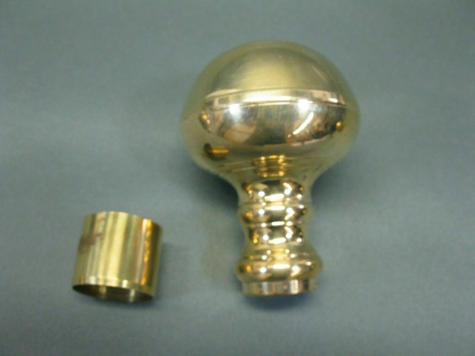 Antique Wooden Walking Cane compass Head Brass Handle brown Stick Style ...