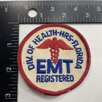 Vtg Division Of Health HRS Florida REGISTERED EMT Patch 29MA | eBay