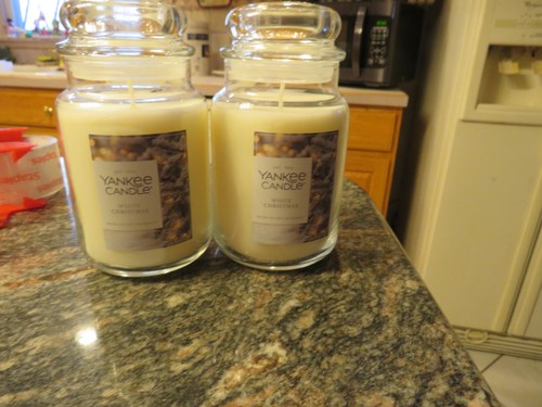 YANKEE CANDLE 2-22 0Z WHITE XMAS NEW 2025 ,EVERGREEN ,FLORAL, MUSH FREE ...
