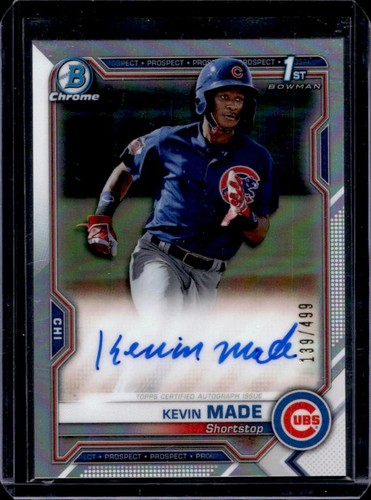 2021 Bowman Chrome Kevin Made Prospect Auto Refractor #139/499 | eBay