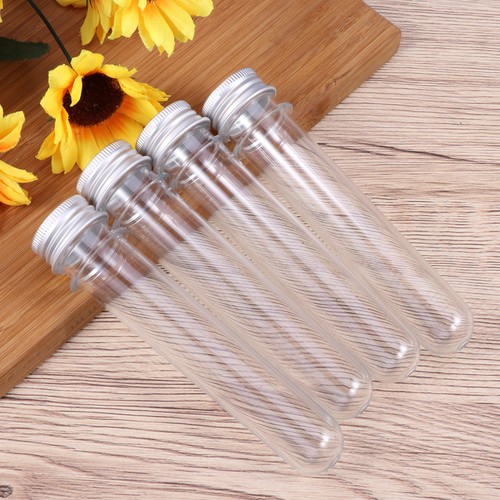 Set of 3 Plastic Test Tubes with Screw Caps Container Laboratory | eBay UK