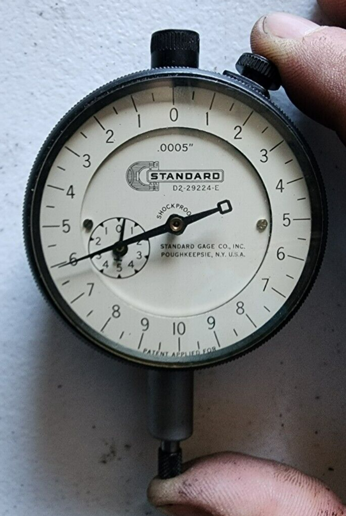 Standard Gage Co. D2-29224-E Dial Indicator Gage .0005" Grad ...