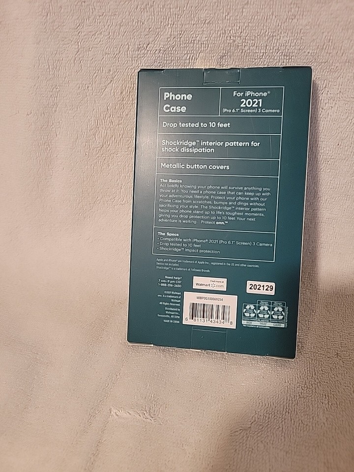 Protect Onn Slim Case For Iphone 2021 Pro 6.1" Screen 3 Camera | eBay