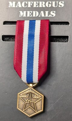 TXSG Texas State Guard Miniature Commendation Medal Moiré Ribbon Drape ...