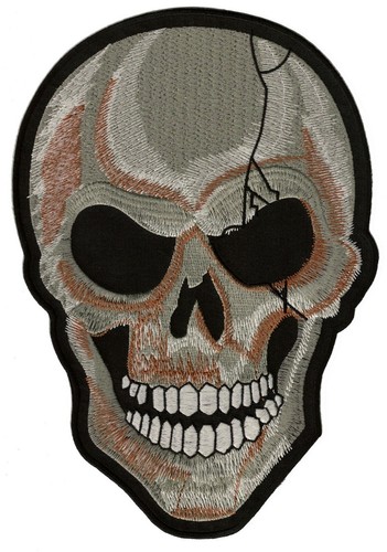 Patch écusson skull tête de mort patche dorsal dos grande taille brodé ...