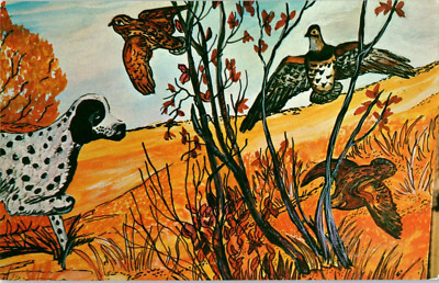 Dog Targets Birds from Original Paintings by Mouth Artist Nyla Thompson ...