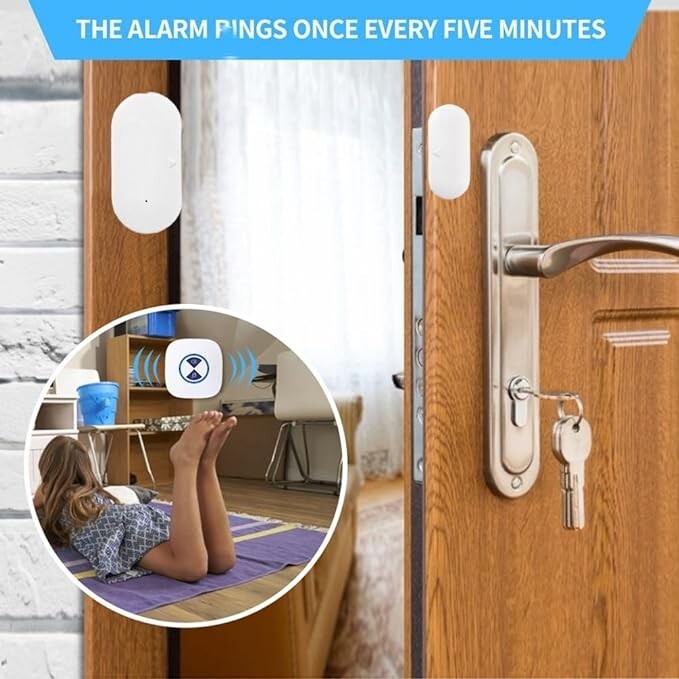 Wireless Door Chime, Security Door Open Sensor, Door Entry Alert for ...