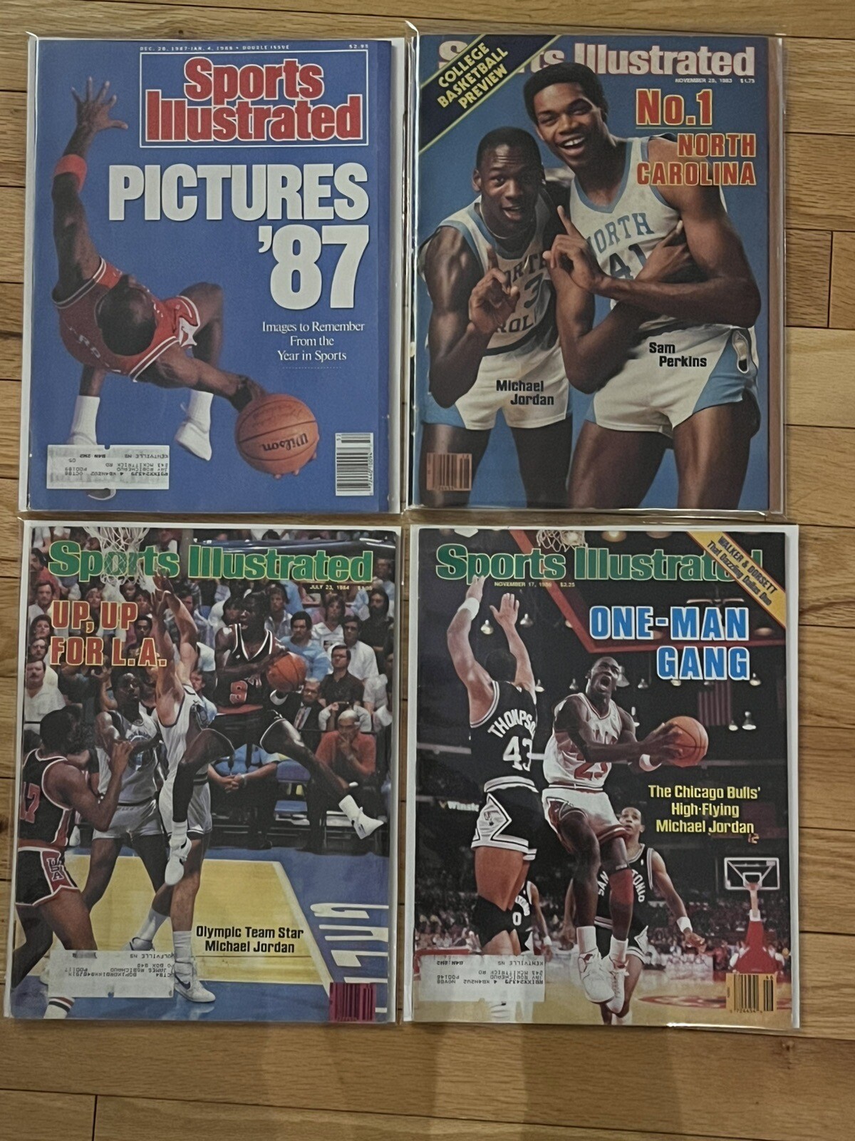 1983, 1984, 1986, 1987 Sports Illustrated Sub Magazine Michael Jordan ...