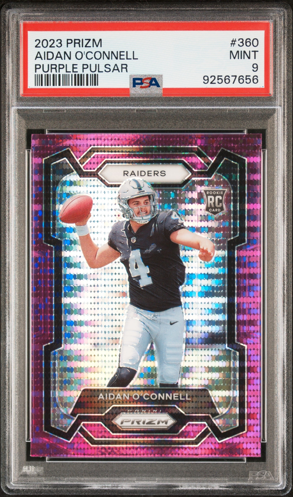 2023 Panini Prizm - Rookies Purple Pulsar Prizm #360 Aidan O'Connell ...