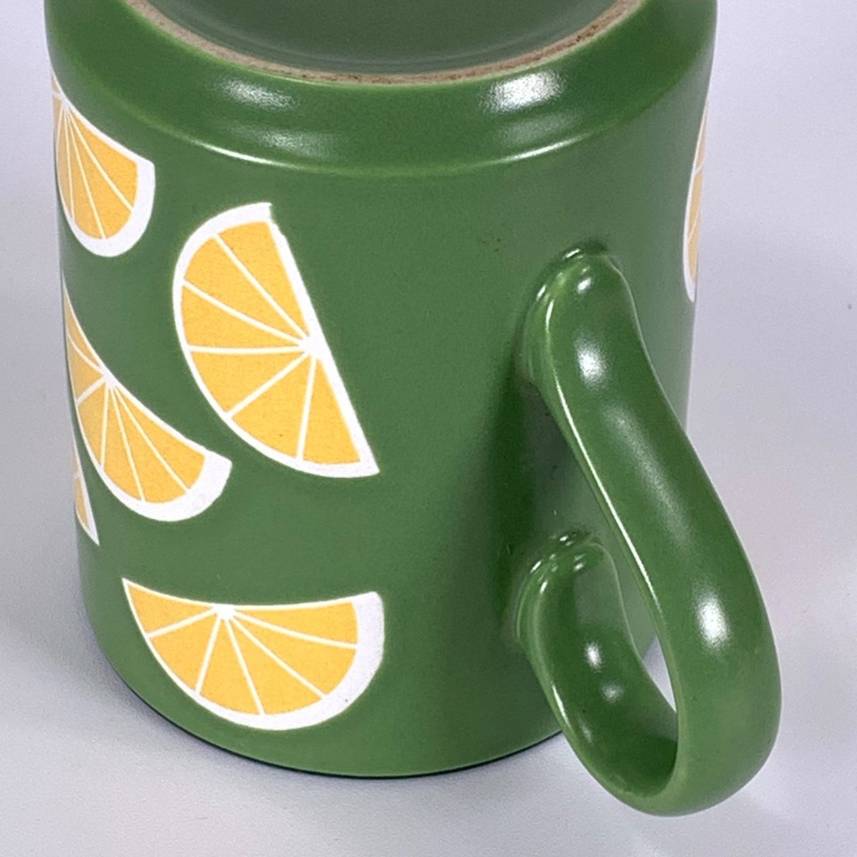 Hornsea Pottery Bali Mug Lemon Slices Ceramic Green Yellow Vintage 1990 ...