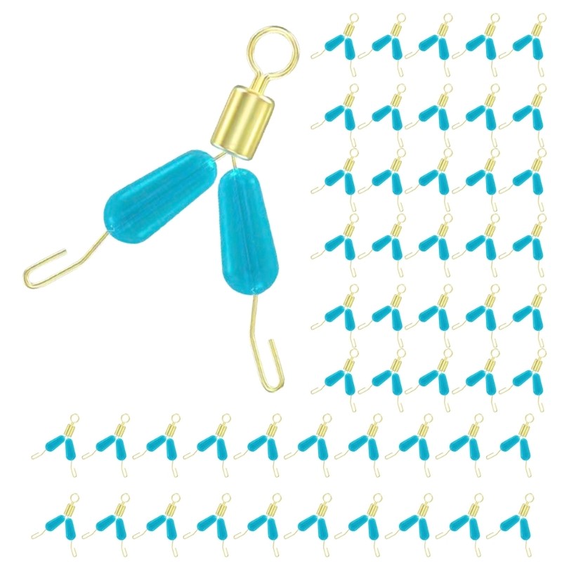 50Pcs Quick Splitters Fishing Line Stop Portable Silicone Fork Sub Line ...