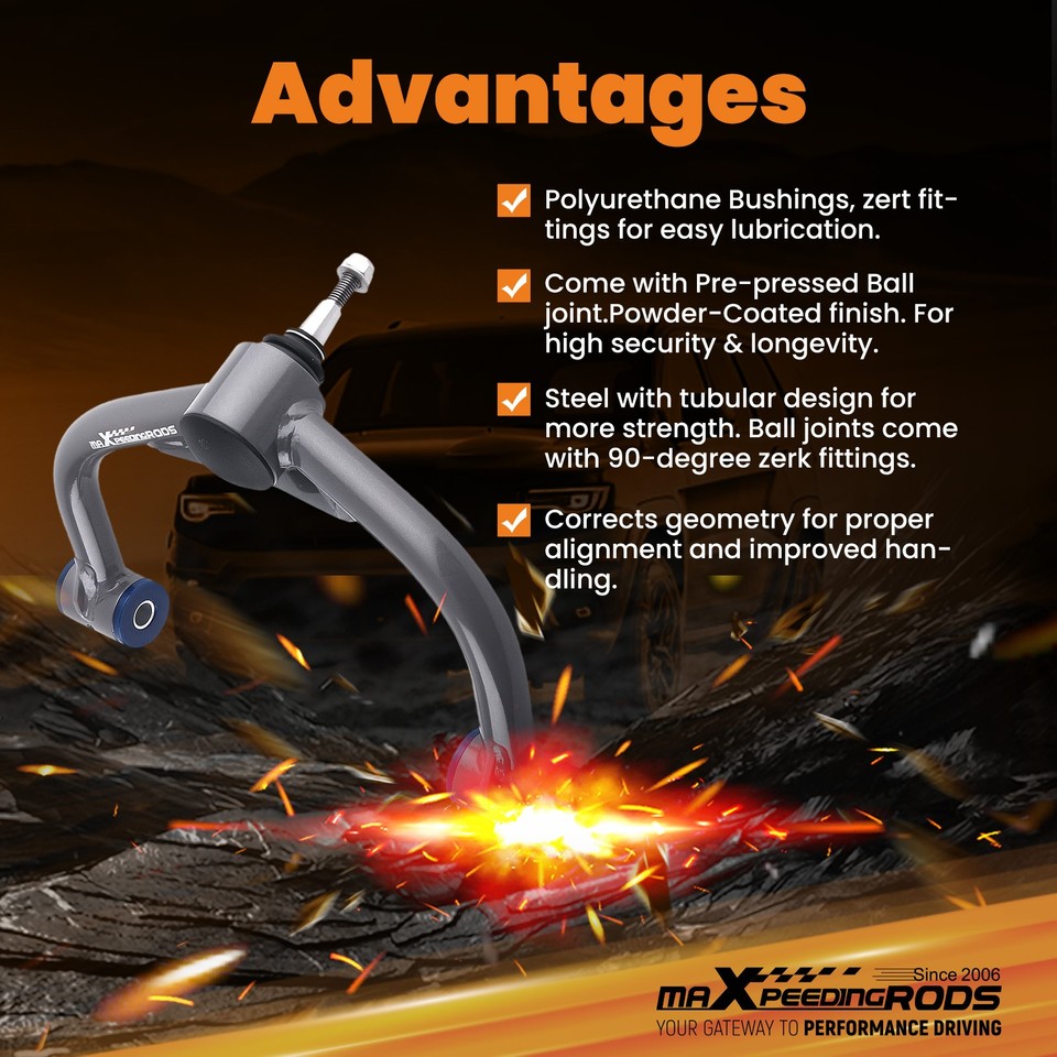 2x Upper Control Arm 2-4'' Lift For Chevy Silverado 2500HD 3500HD 2011 ...