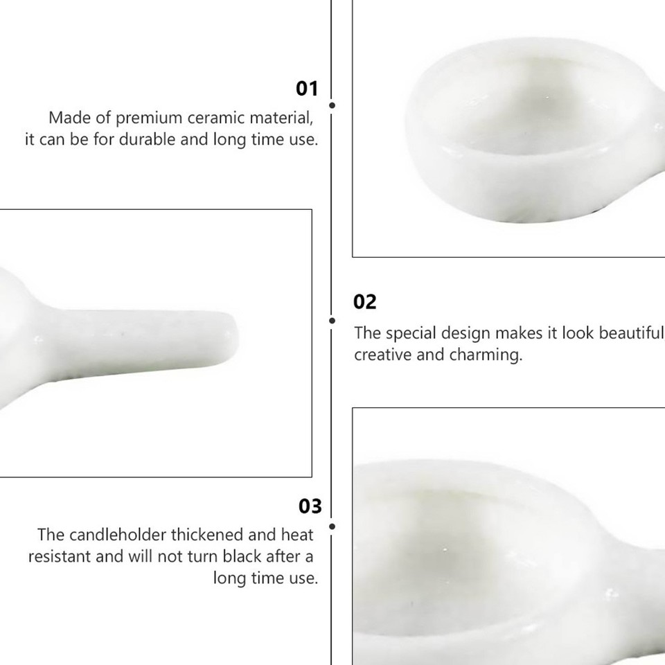 6 Pcs Ceramic Candle Holder Essential Oil Burner Tray Aromatherapy ...