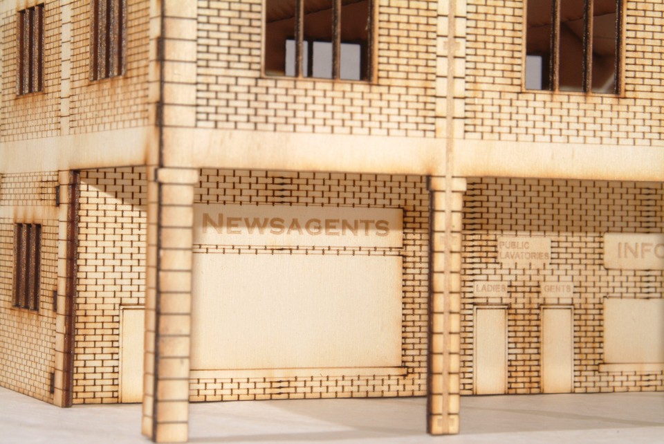 BS001 Bus Station OO Gauge Model Laser Cut Kit | eBay