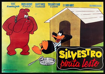 DAFFY DUCK & BUTCH - WARNER BROS - 1962 Italian Theater Poster - Rare ...