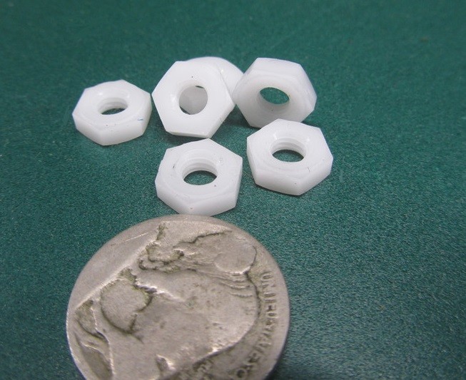 Hex Nut, Acetal, Delrin, White, 10-32 Threads, 50 Pcs | eBay