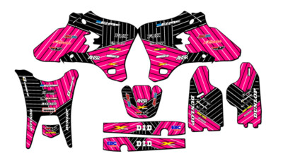 2005-2006 WR 250 F RACE SERIES Pink Senge Graphics Kit Compatible with ...