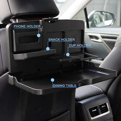 Car Back Seat Folding Table Universal Drink/Food Cup Tray Holder Auto ...