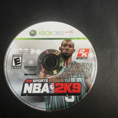 NBA 2K9 (Microsoft Xbox 360, 2008) Basketball Game Disc Only ...
