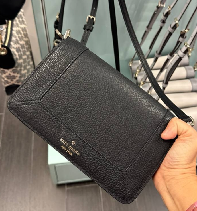Kate Spade Lena Crossbody Bag Black Pebbled Leather Purse KH784 NWT ...