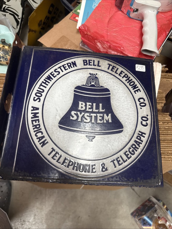 Vintage AT&T Southwestern Bell Telephone Flange Wall Sign 12" X 11 ...