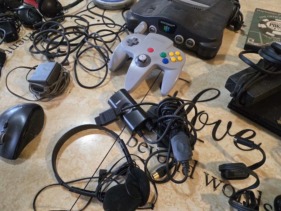 miscellaneous lot old video games, cd player, chargers etc | eBay