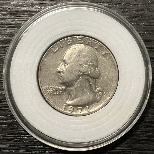 1971-D USA Quarter Rim Error - Letters Strike-through - Wounded Eagle ...