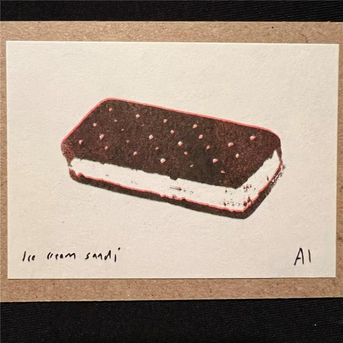 Anastasia Inciardi Mini Art Print ICE CREAM SANDWICH Misprint “Sandi ...
