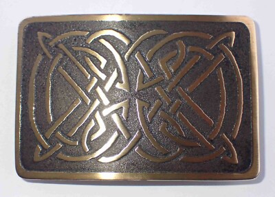 HANDMADE ACID ETCHED CELTIC HEART KNOTS BELT BUCKLE | eBay